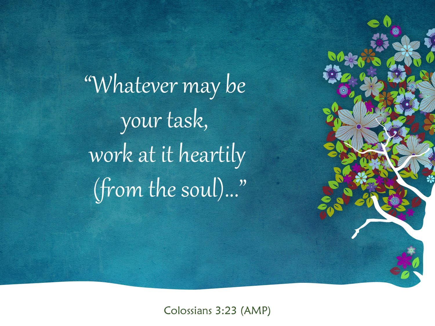 "Whatever Your Task..." - The Abundant Life Center